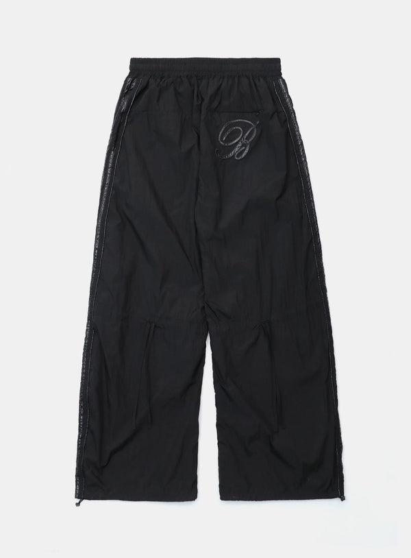 Dark Billy Nylon Curved Track Pants - Black – BADBLOOD TAIWAN