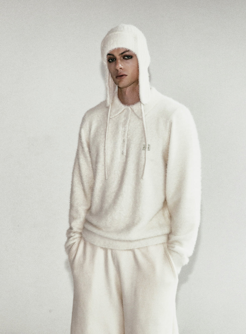 BS Mohair Polo Sweater - Cream – BADBLOOD TAIWAN